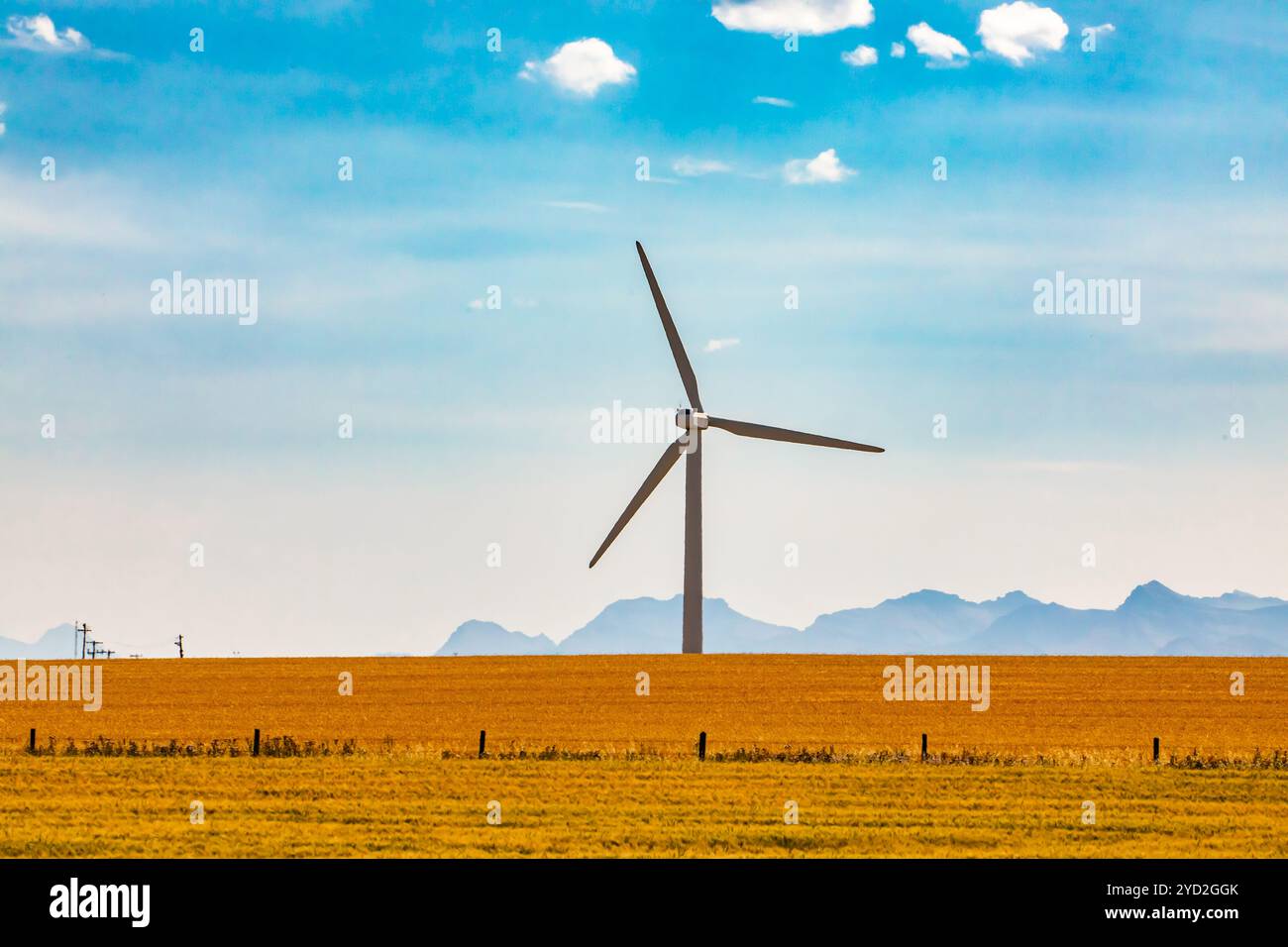 Single wind turbine in rural farmland Stock Photo - Alamy
