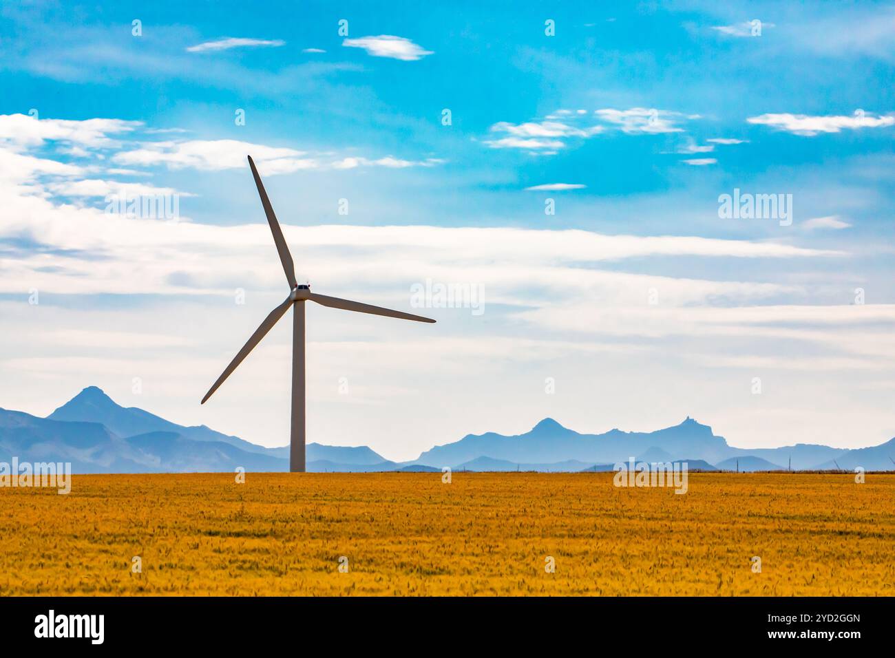 Single wind turbine in rural farmland Stock Photo - Alamy