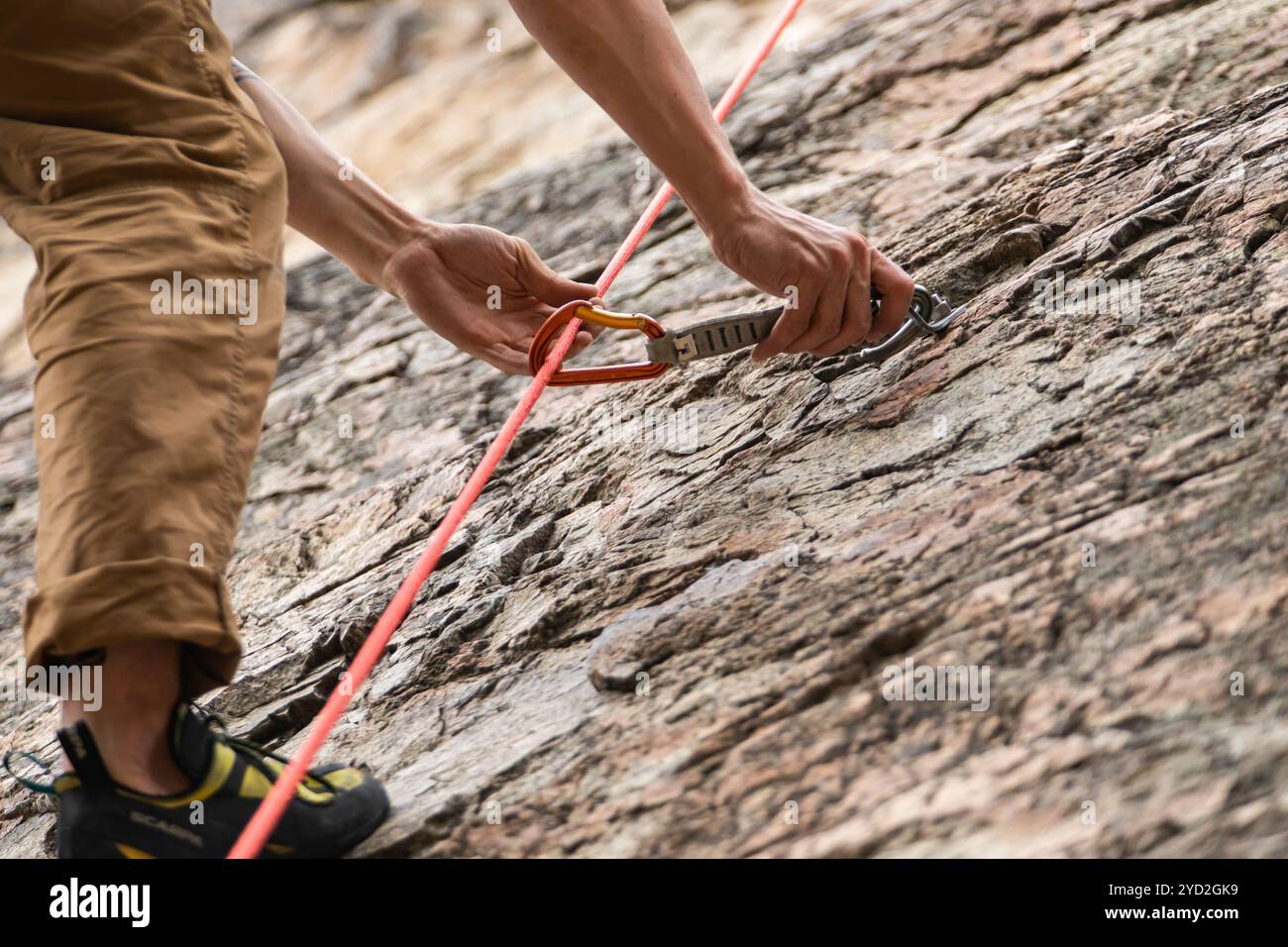Traditional outdoor rock climbing Stock Photo - Alamy