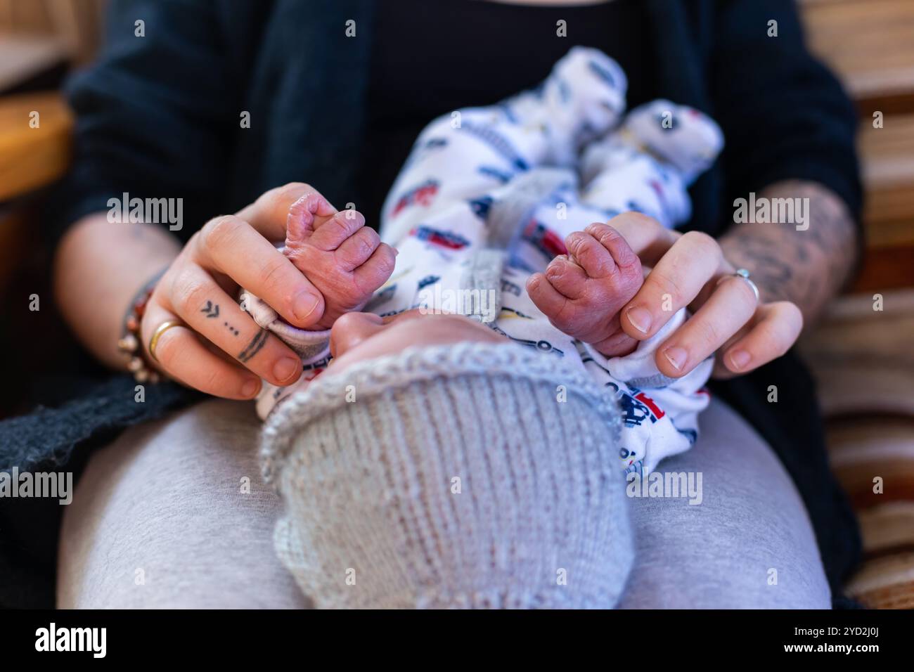 Newborn infant and mother after birth Stock Photo - Alamy