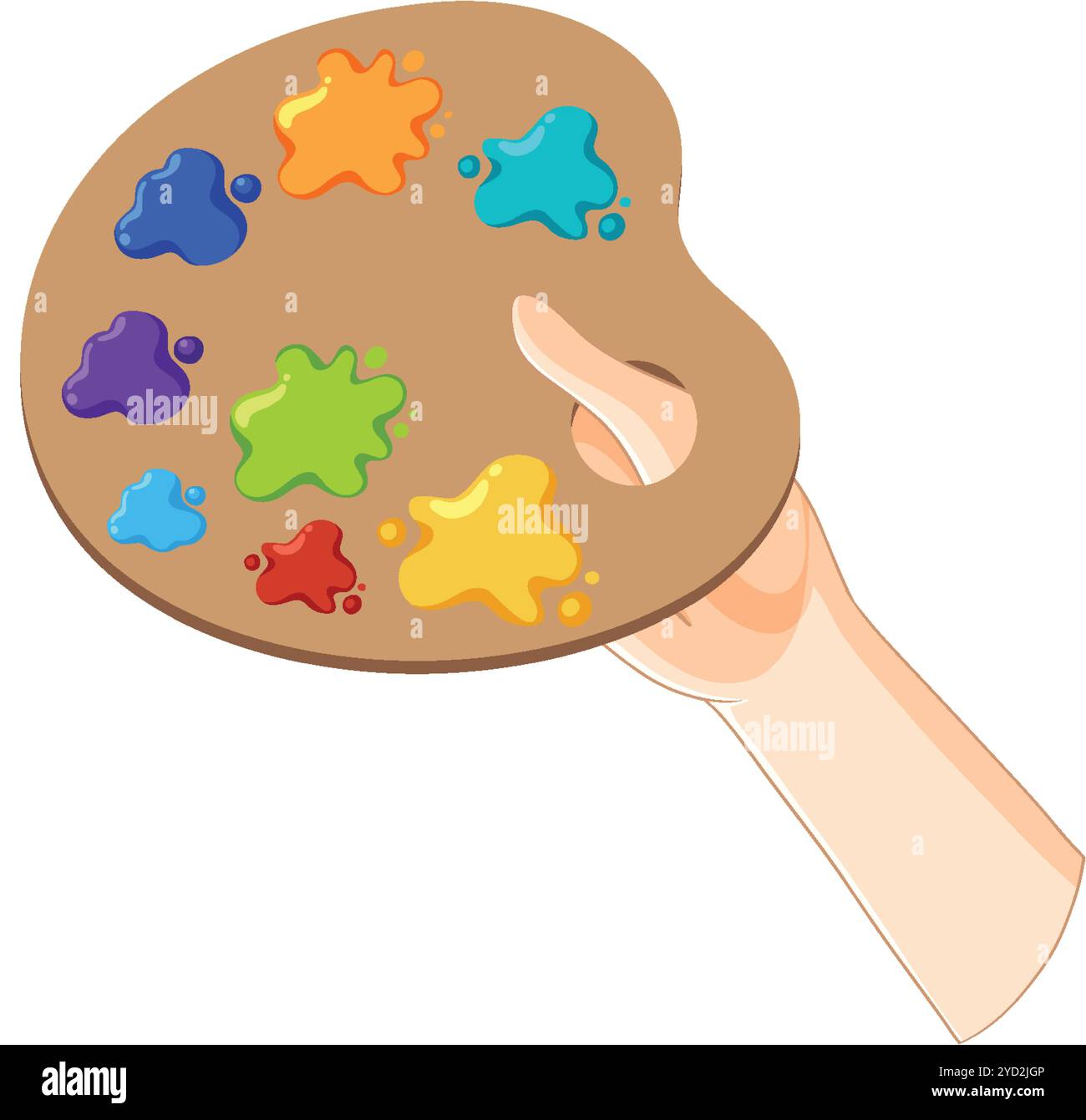 Artist palette mixing colors Stock Vector Images - Alamy