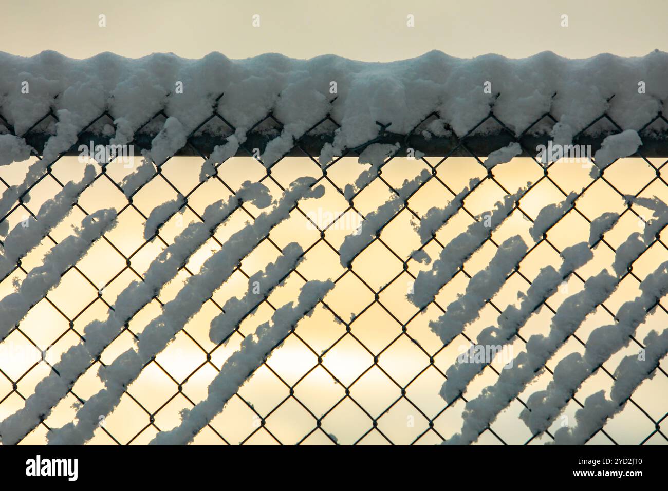 Wire mesh fence in snow hi-res stock photography and images - Alamy