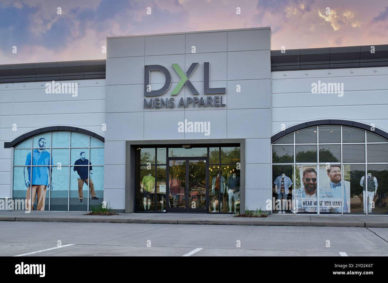 Houston, Texas USA 04-07-2024: DXL Mens Apparel clothing store retail ...