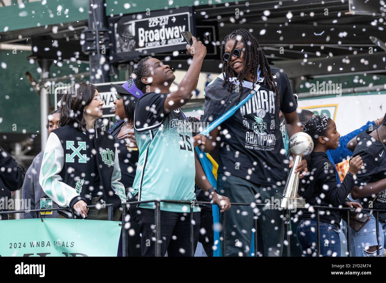 New York, New York, USA. 24th Oct, 2024. Jonquel Jones, Finals MVP ...