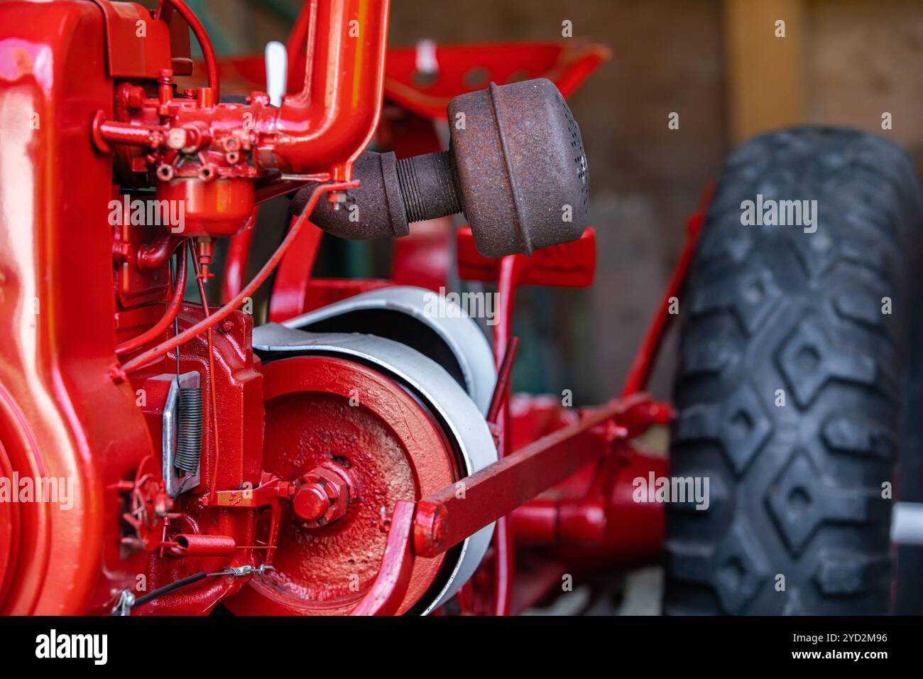 Antique agricultural farming tractor Stock Photo - Alamy