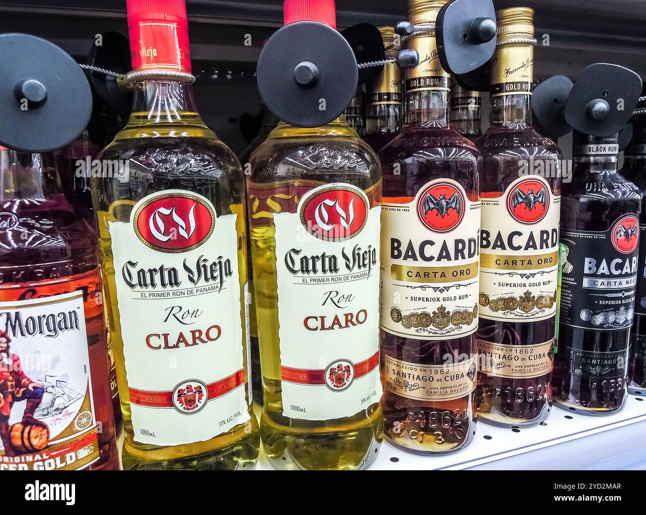 Bacardi rum ready for sale on the shelf Stock Photo - Alamy