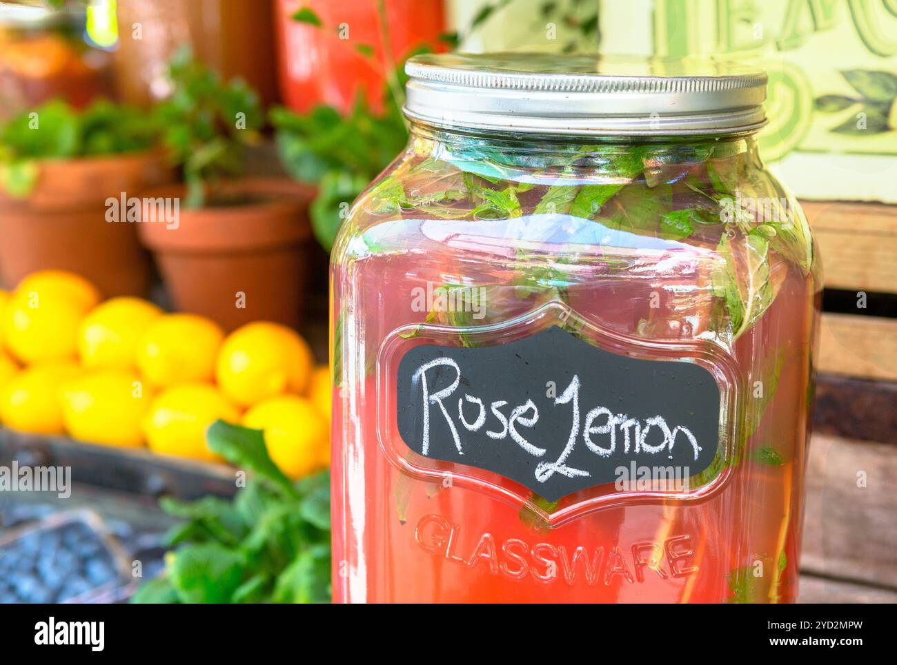 Fresh home made fruit juices Stock Photo - Alamy