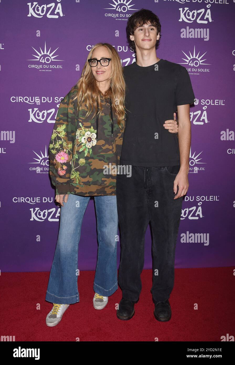 Santa Monica, USA. 24th Oct, 2024. Kim Raver and Leo Boyer arriving to ...