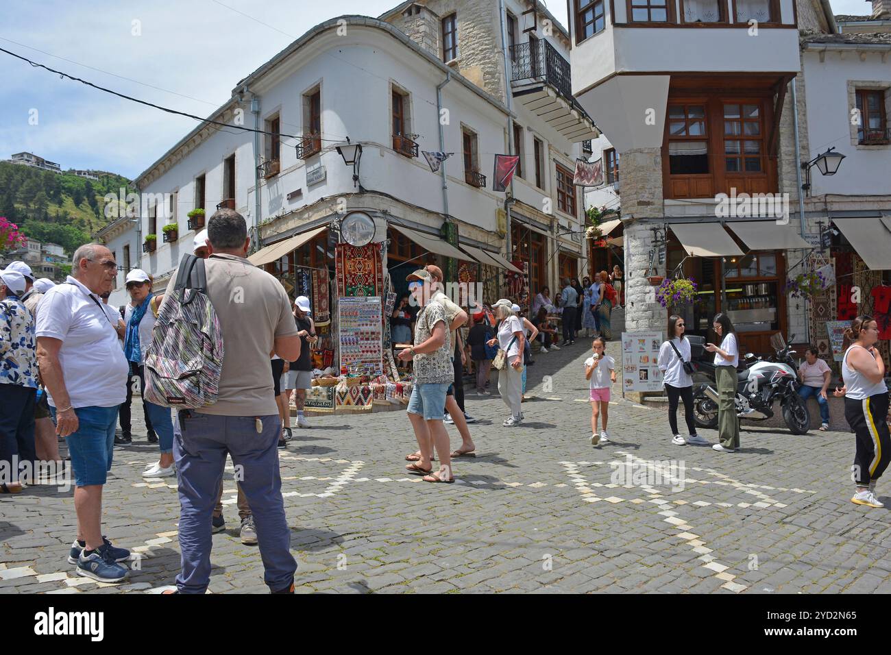 Gjirokaster, Albania - June 4th 2024. The Gjirokaster Bazaar, an ...
