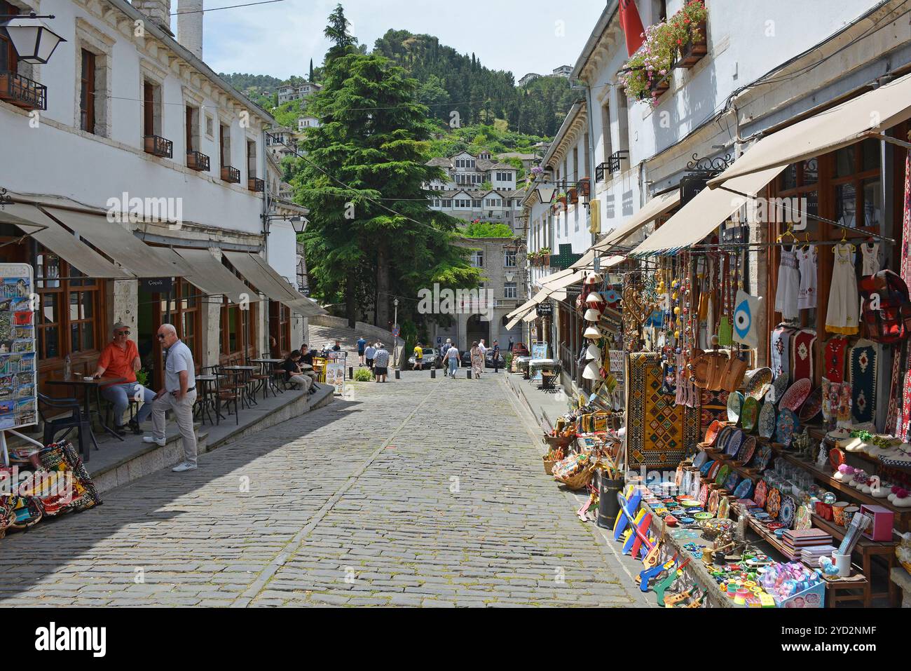Gjirokaster, Albania - June 4th 2024. The Gjirokaster Bazaar, an ...