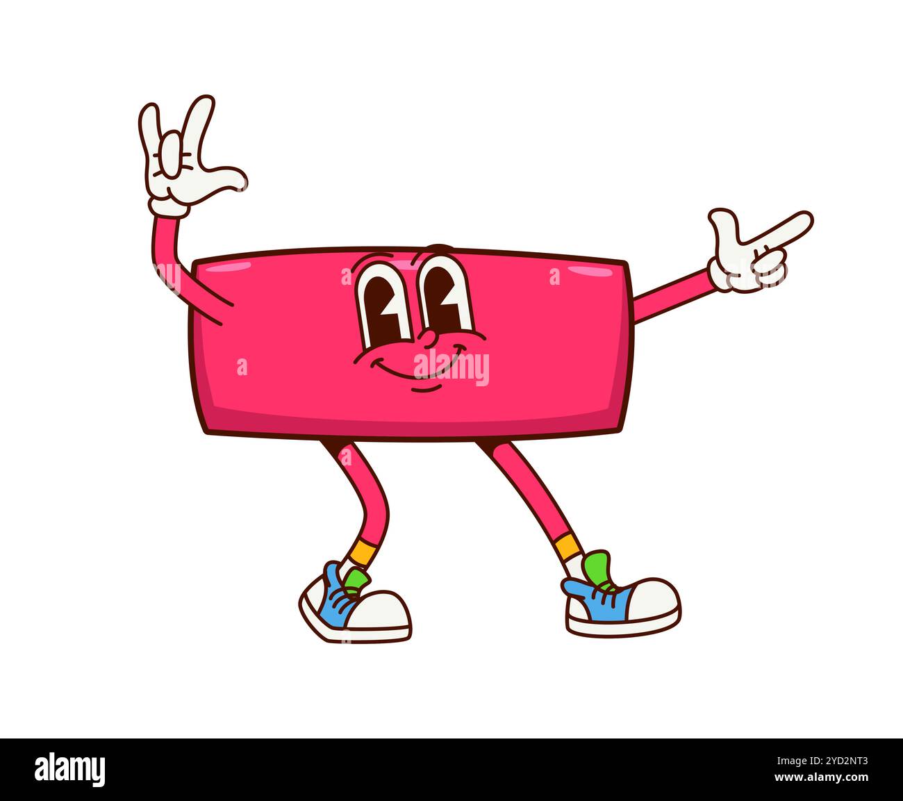 Cartoon math minus sign groovy character. Isolated vector cute and ...