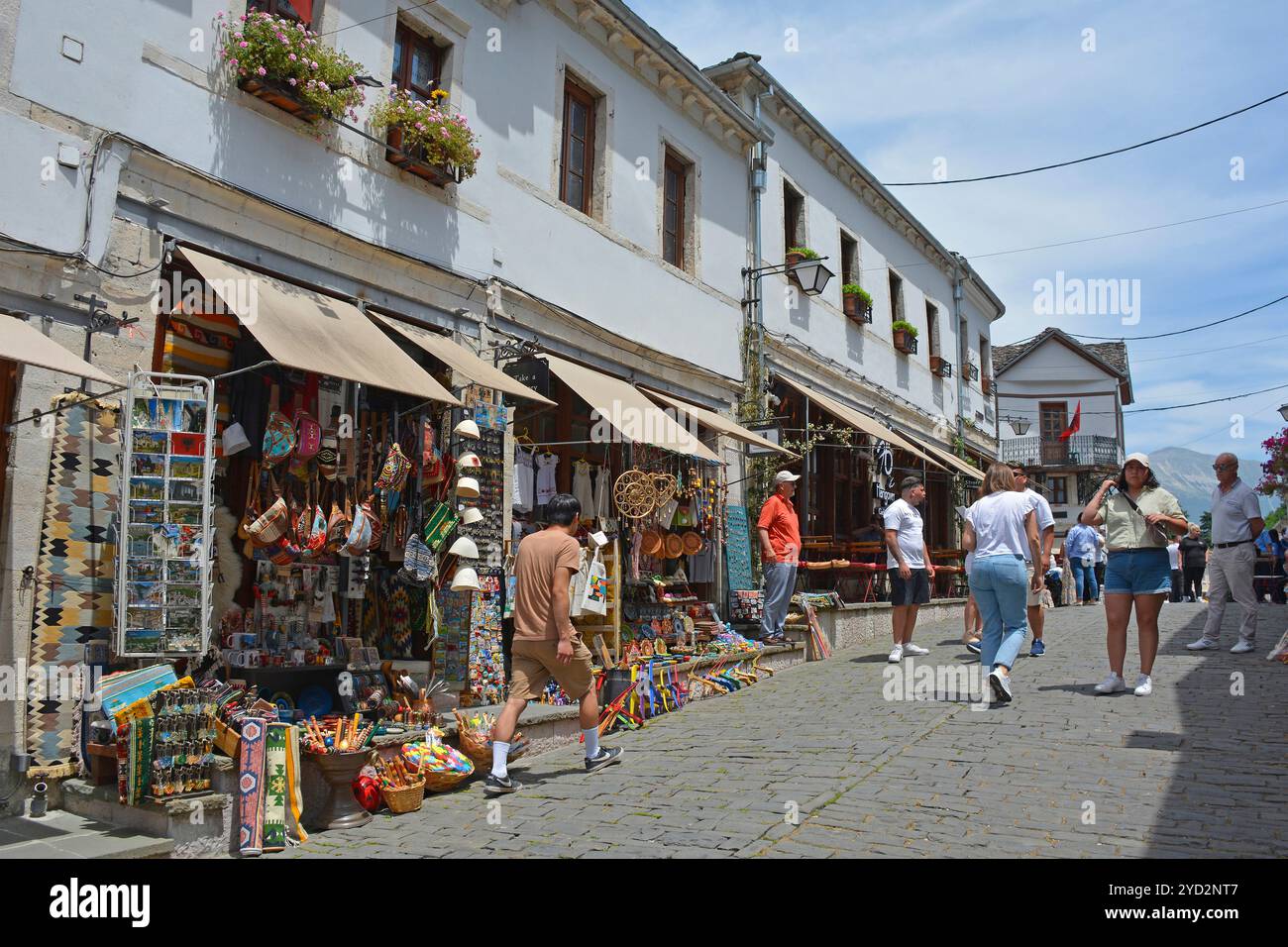 Gjirokaster, Albania - June 4th 2024. The Gjirokaster Bazaar, an ...