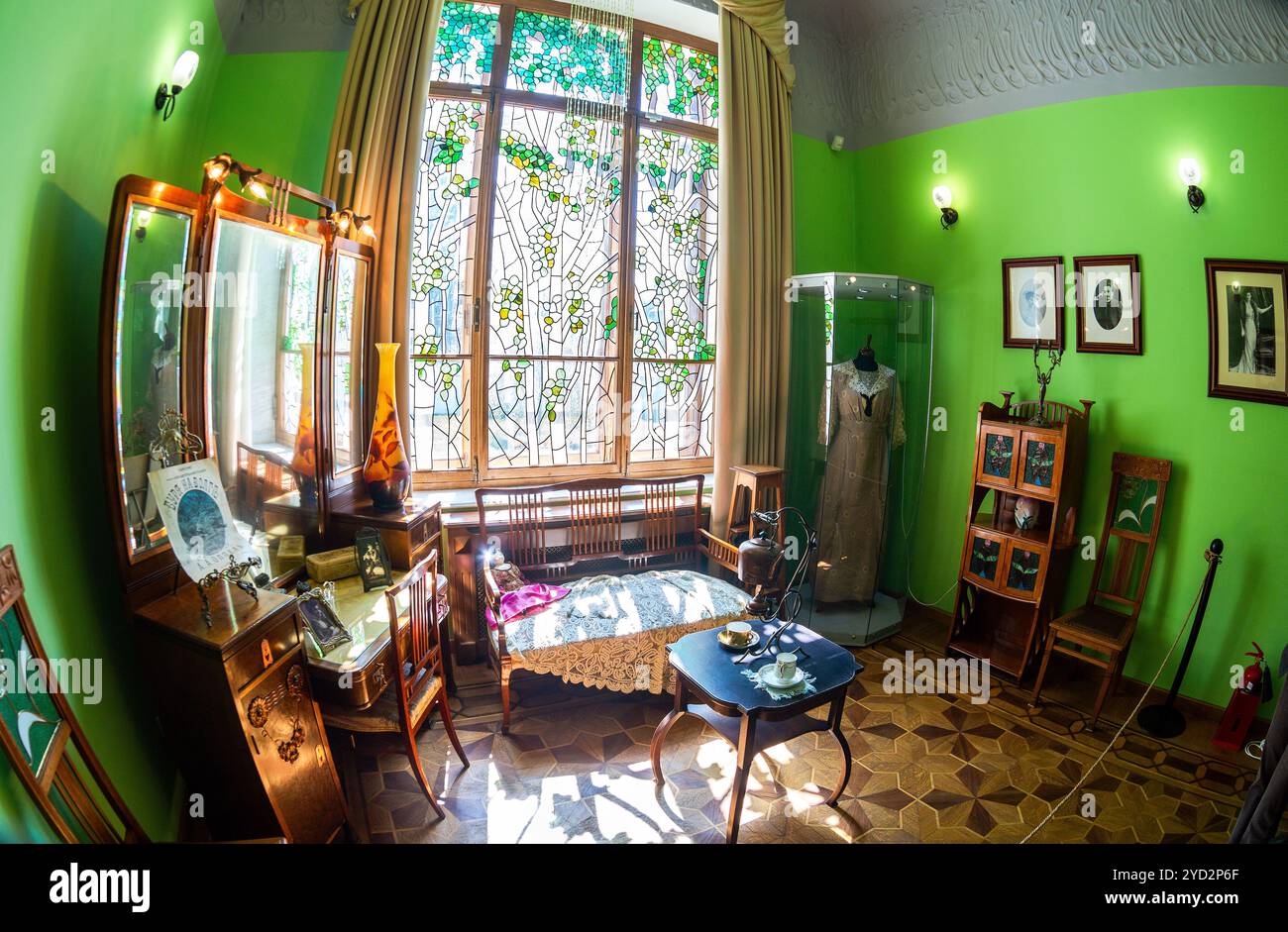 The interior of one of the halls of the Samara museum Kurlina's House ...