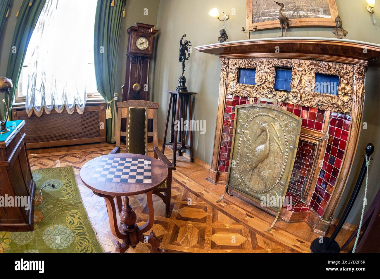 The interior of one of the halls of the Samara museum Kurlina's House ...