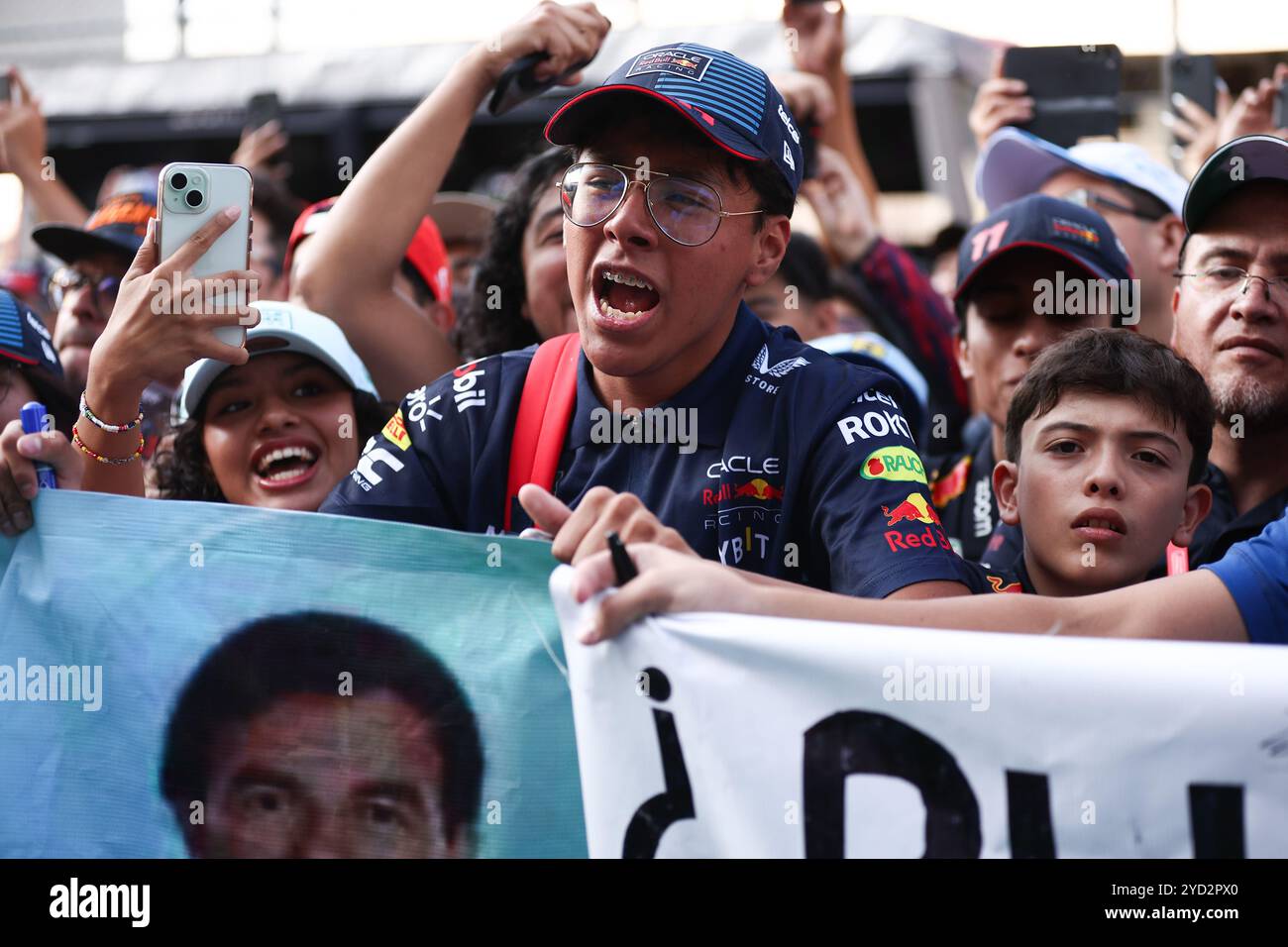 Mexican supporters, fans during the Formula 1 Gran Premio de la Ciudad ...