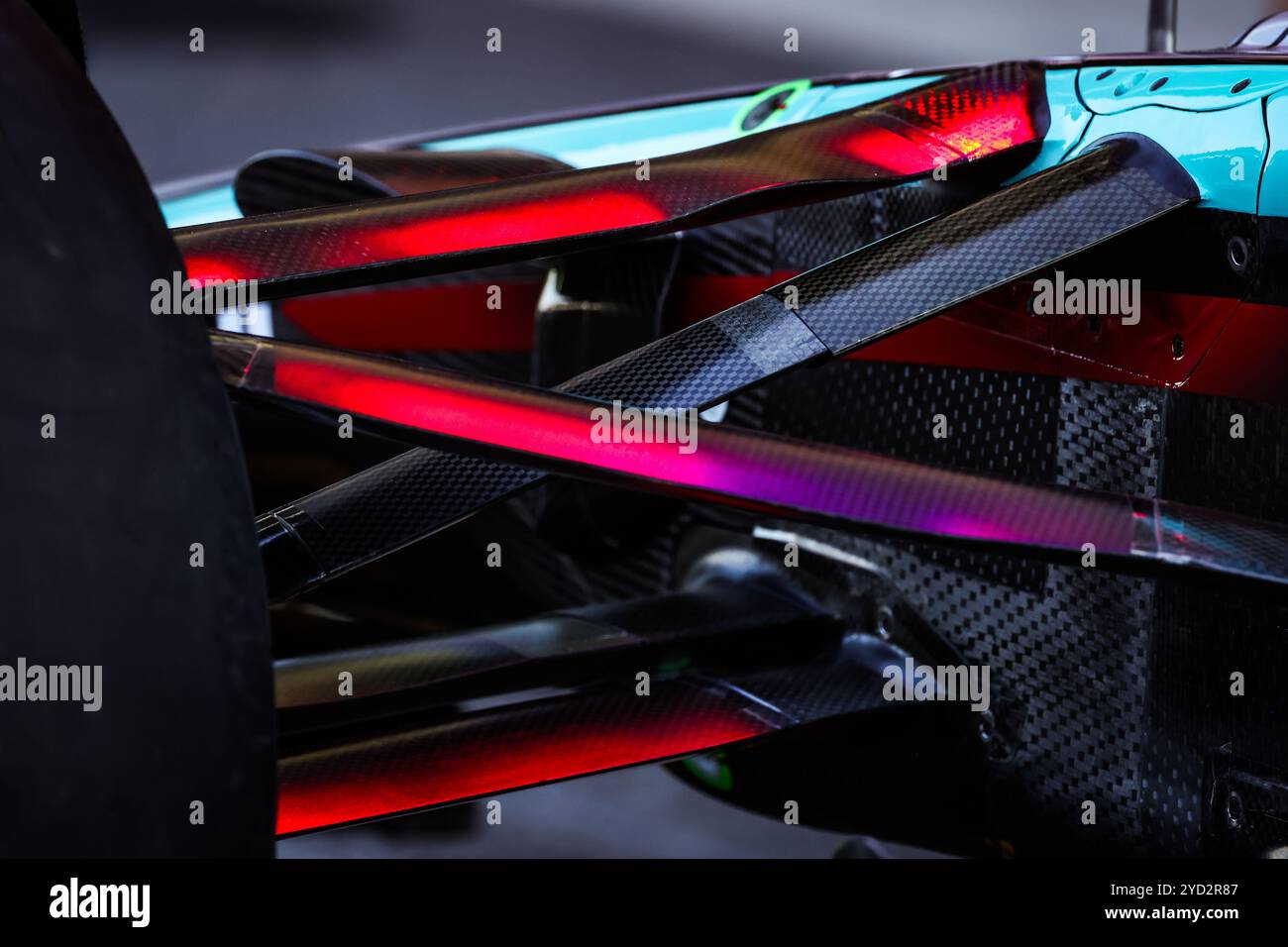 Mercedes AMG F1 Team W15, mechanical detail of front suspensions during ...