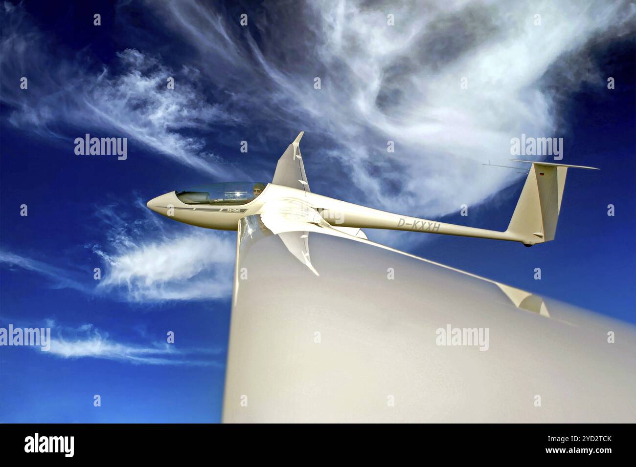 Glider, aircraft, motor glider, plastic, carbon fibre, Kevlar, GRP ...