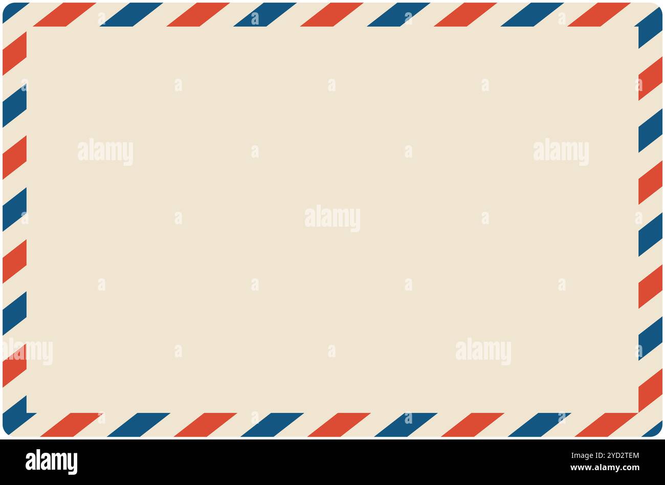 Airmail envelope frame. International vintage letter border. Diplomat ...