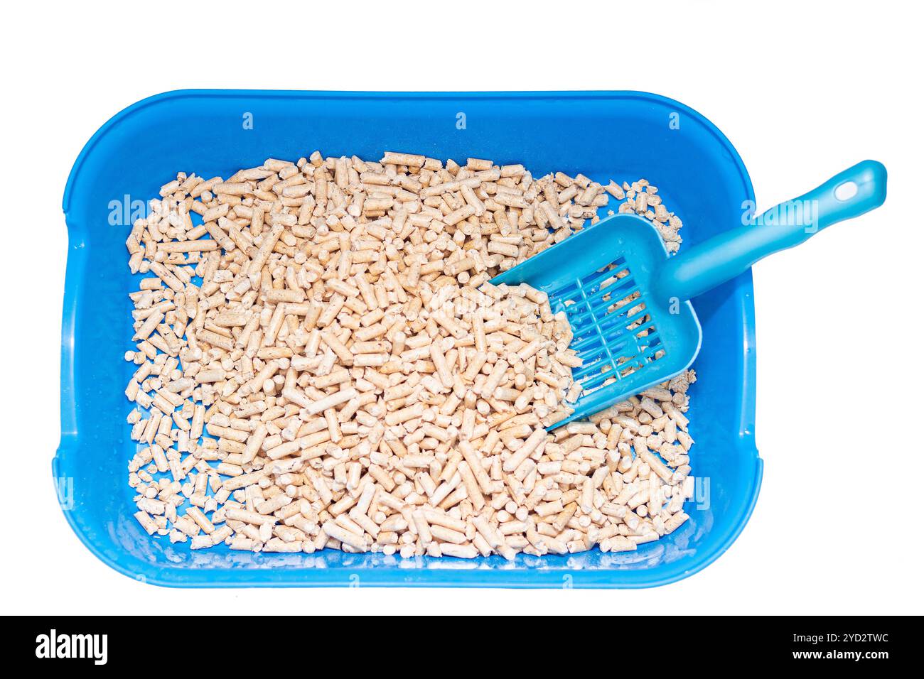 Wood cat litter on a white background. Pets Article about the cat's ...