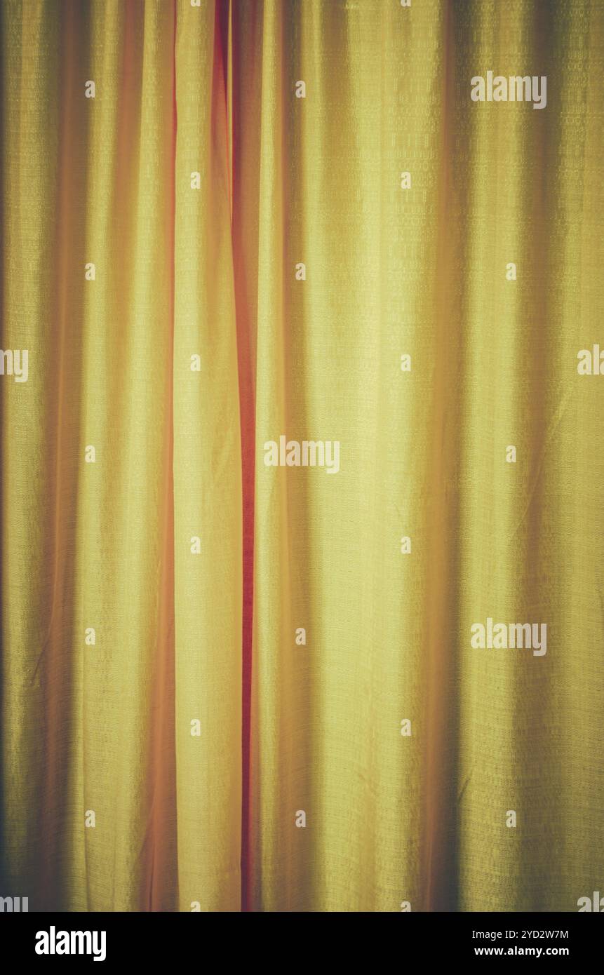 Retro VIntage Aged Old 70s Style Curtains Stock Photo - Alamy