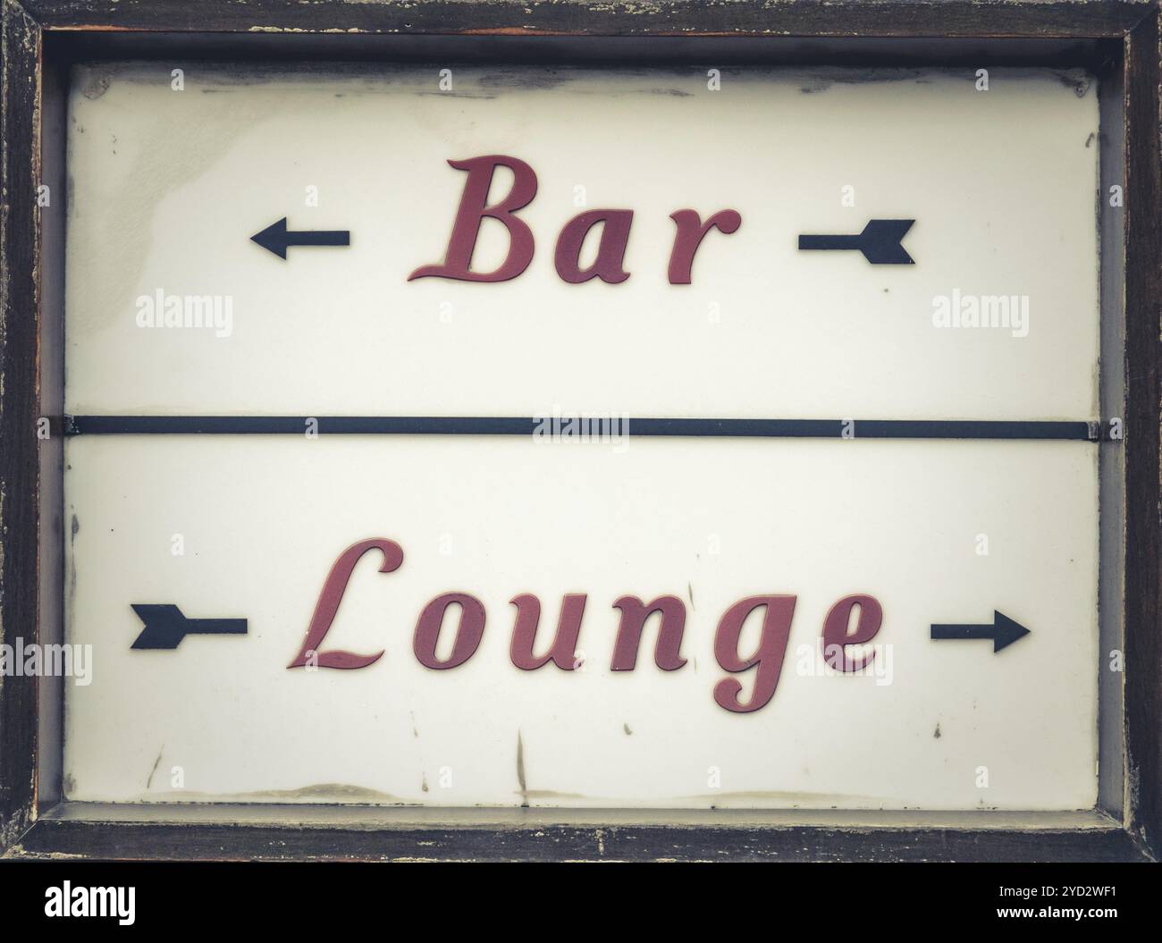 Grungy Vintage Bar Sign Outside A UK Pub Stock Photo - Alamy