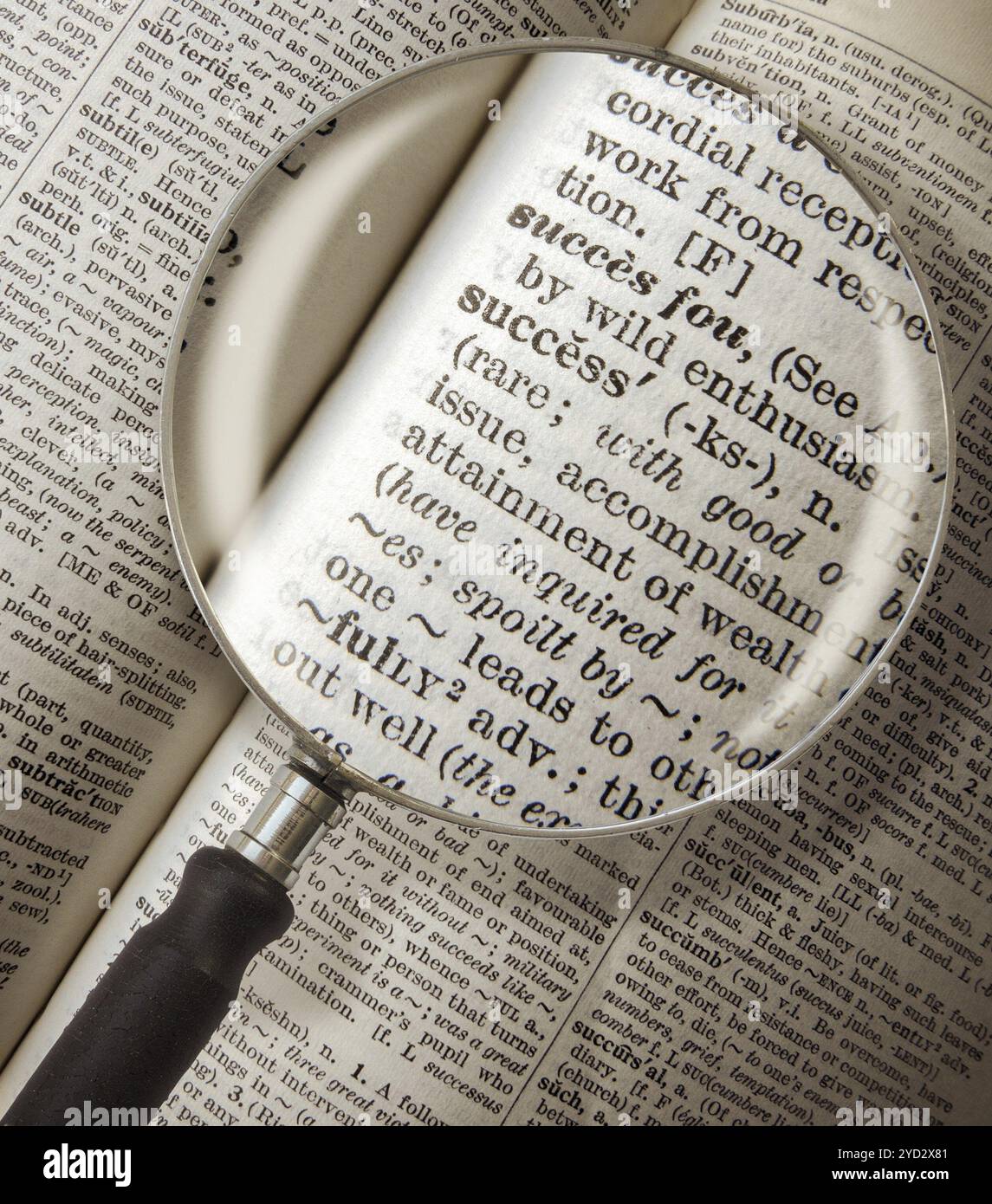 Magnifying Glass Focused On The Word Success In A Vintage Dictionary ...