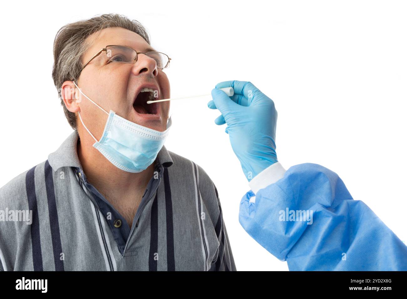 PCR throat swab for respiratory viruses influenza or COVID-19 Stock ...