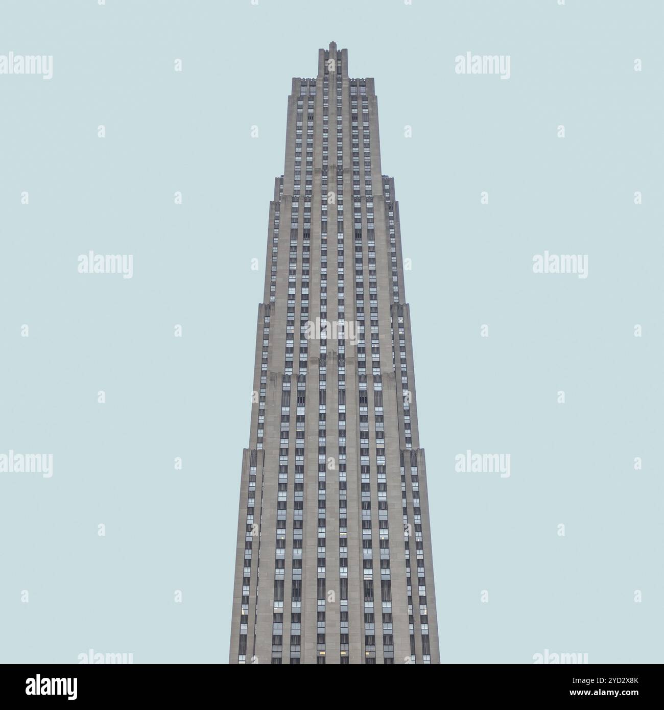 Minimalist Image Of A Single Skyscraper In A US City, With Copy Space ...