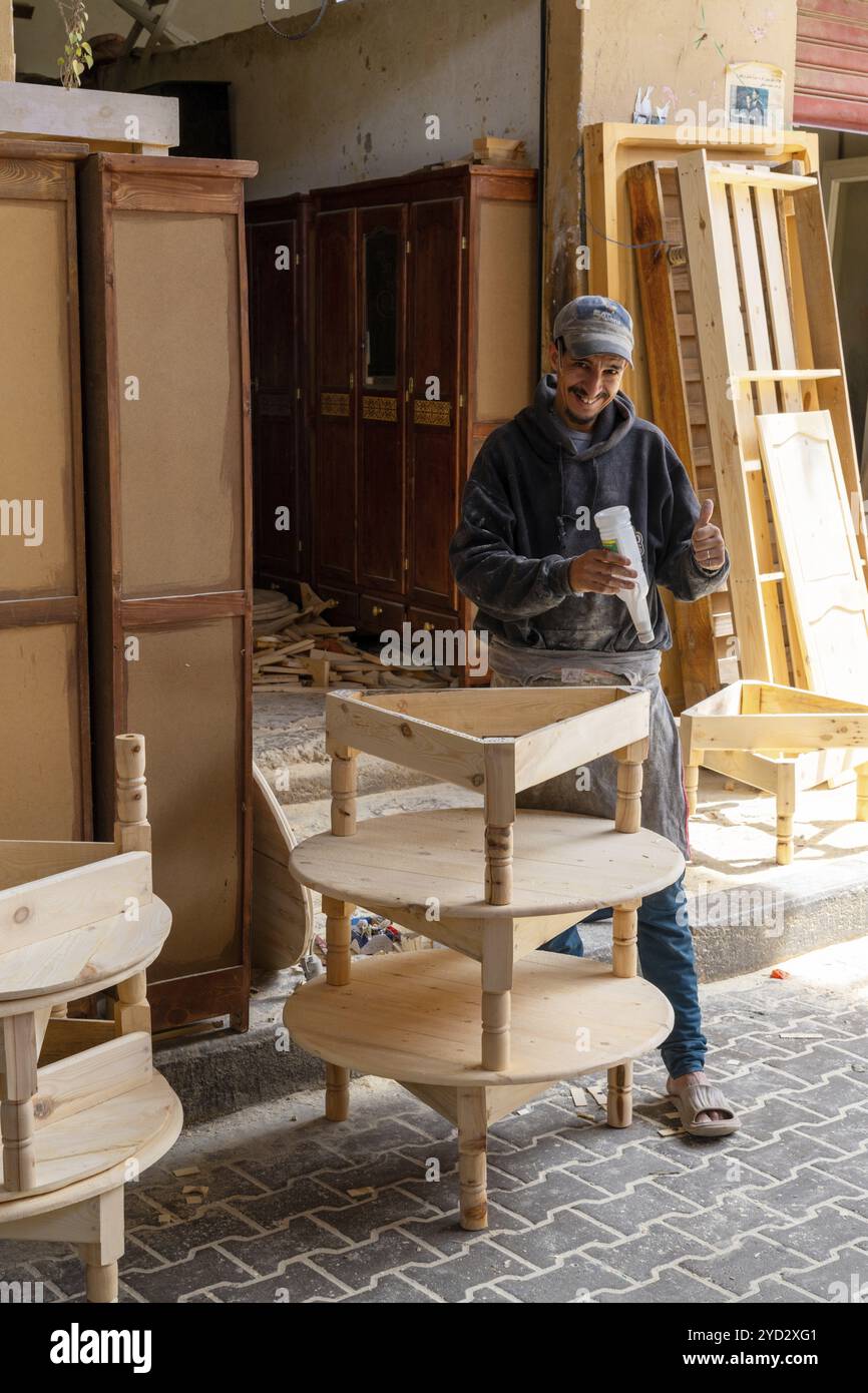 Taroudant, Morocco, 21 March, 2024: young carpenter smiling with pride ...