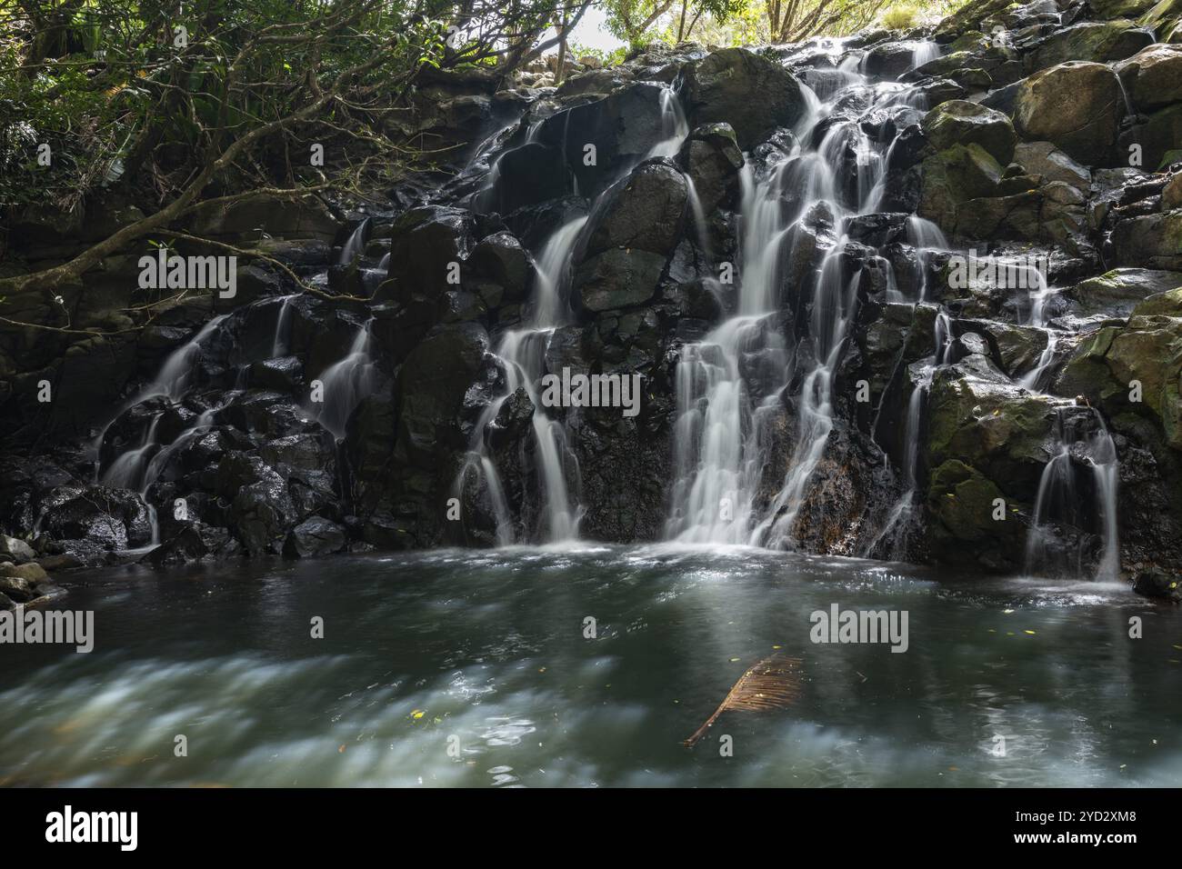 Waterfall, 23 coloured earth nature park, 23 coloured earth park, La ...