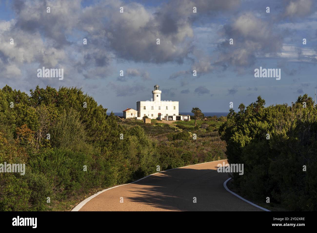 A view of the new Capo Ferro Lighthouse in Sardinia Stock Photo - Alamy
