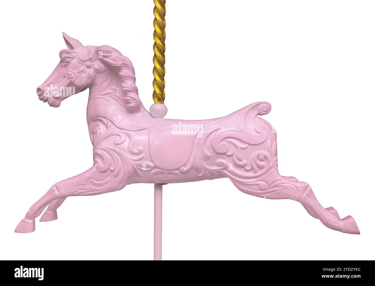 Vintage Retro Carousel (Or Roundabout) Horse On A White Background ...