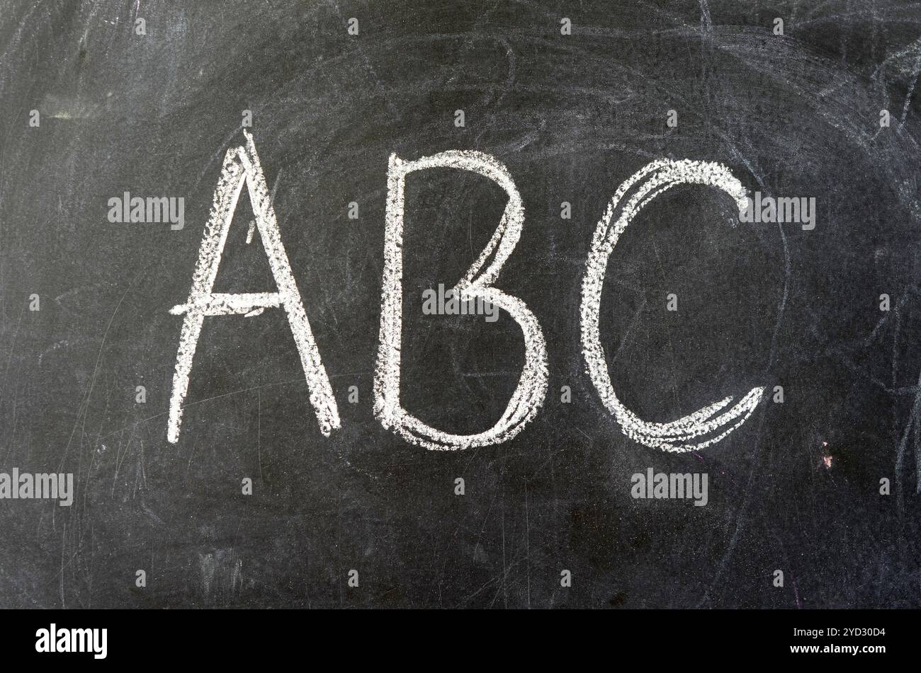 Education Image Of ABC On A School Blackboard Stock Photo - Alamy