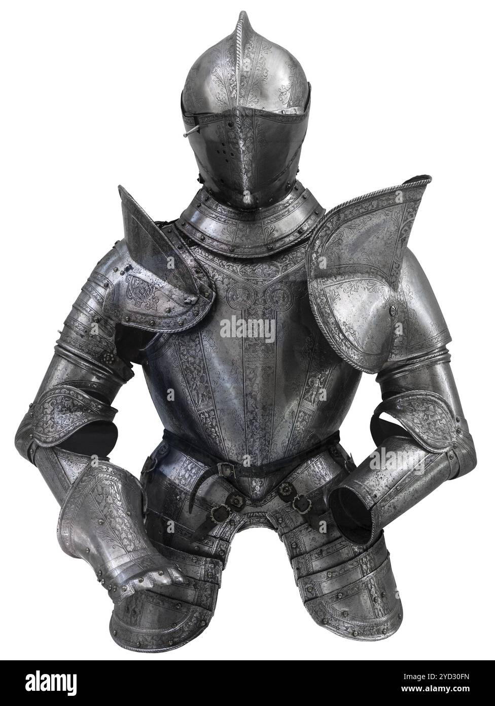 Isolated European Medieval Suit Of Armour (Armor) With Helmet Stock ...