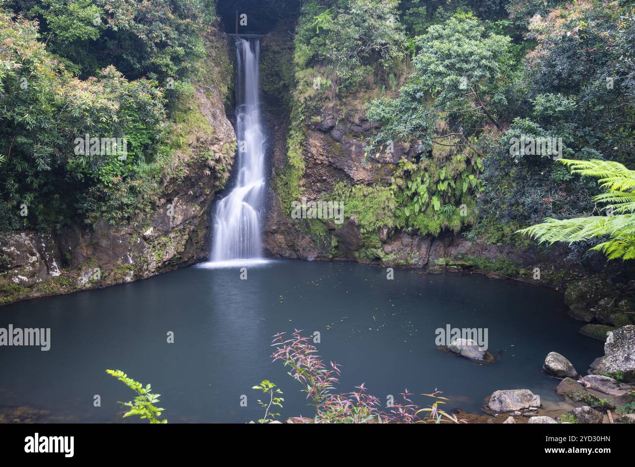 Waterfall, 23 coloured earth nature park, 23 coloured earth park, La ...