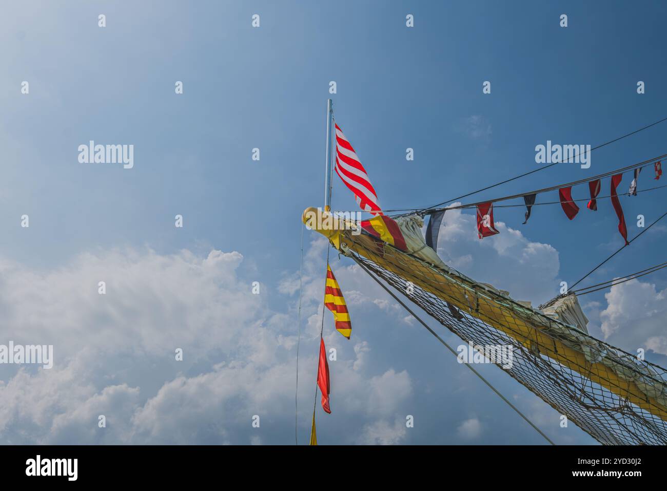 Balikpapan, Indonesia - October 24th, 2024. the red and white stripes ...