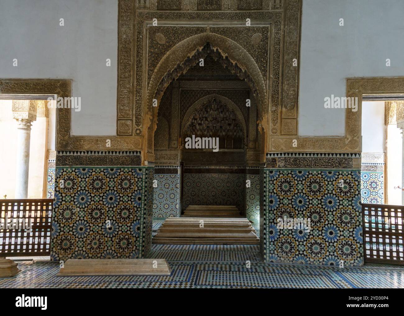 Marrakesh, Morocco, 23 March, 2024: typoical Moroccan architecture with ...