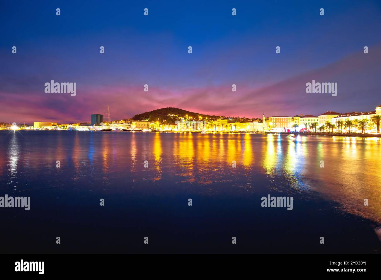 Split. Amazing Split waterfront evening view Stock Photo - Alamy