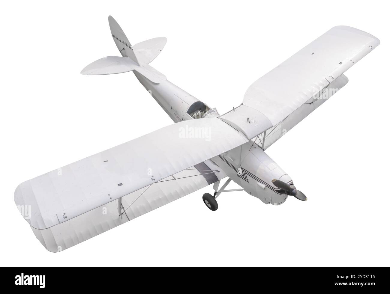 Isolated Vintage Biplane Aircraft From Above Stock Photo - Alamy