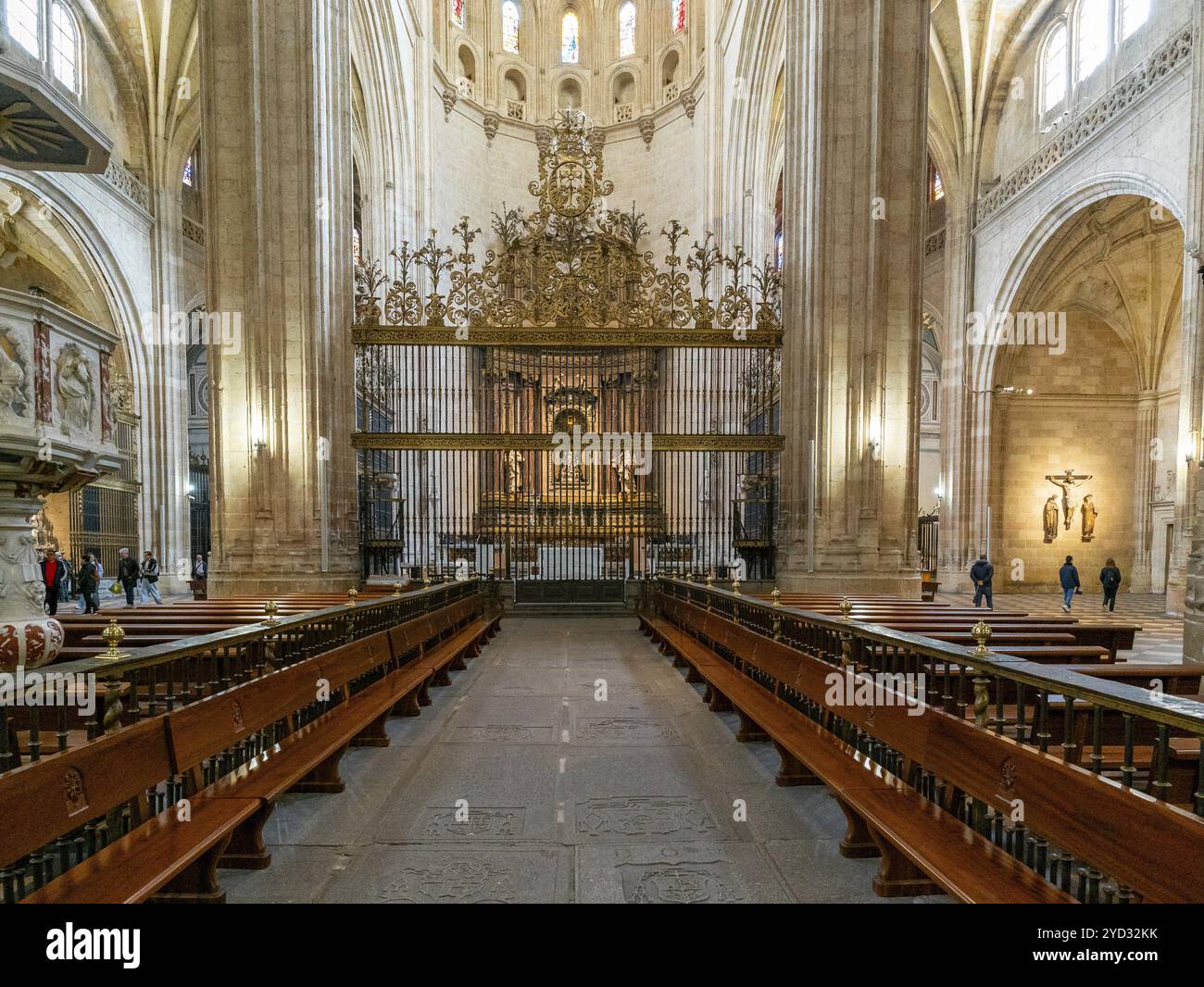 Segovia, Spain, 7 April, 2024: view of the altar in the central nave of ...