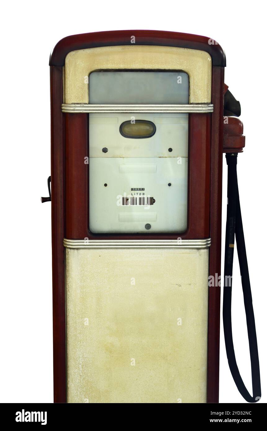 Isolation Of A Vintage Gas Station Pump Stock Photo - Alamy