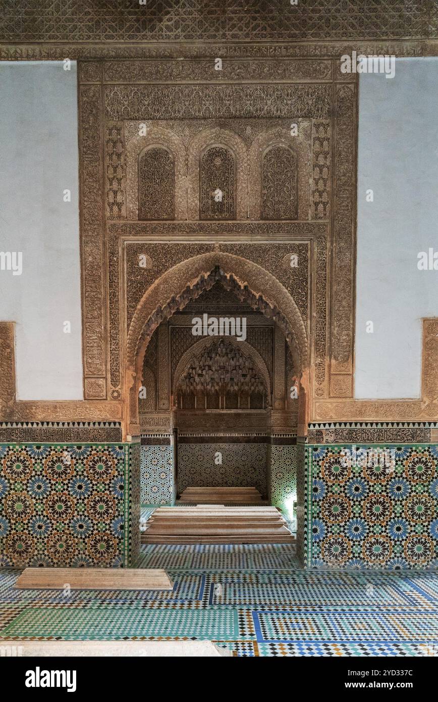 Marrakesh, Morocco, 23 March, 2024: typoical Moroccan architecture with ...