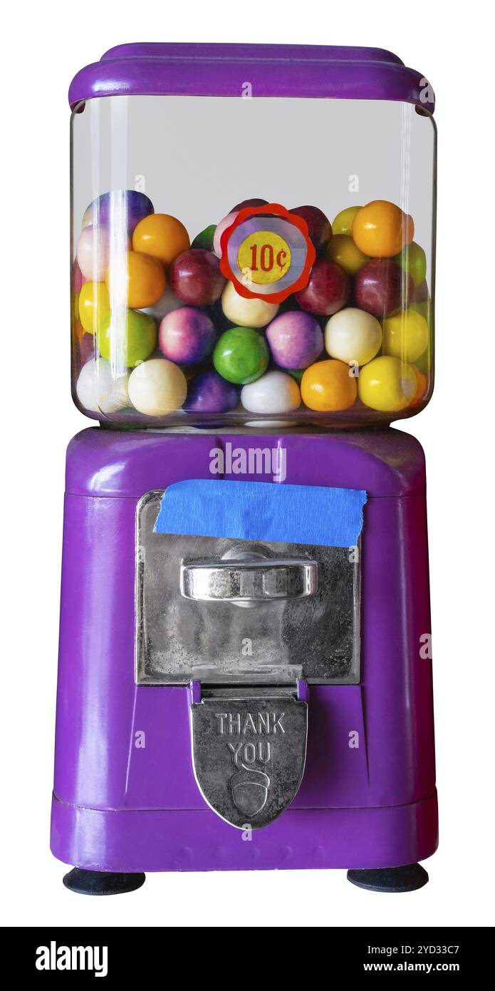 Isolated Retro Vintage Gumball Machine On A White Background Stock ...