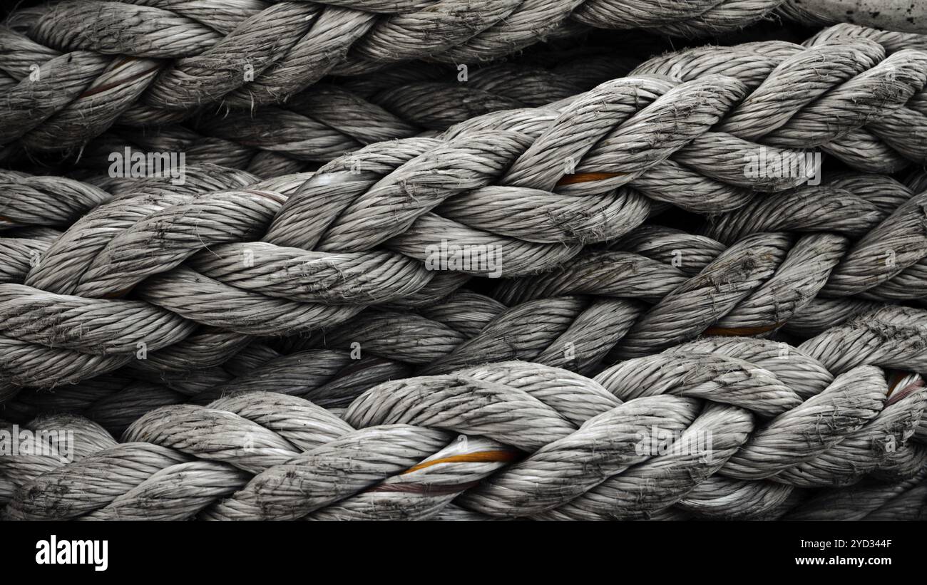 Abstract Texture Of Strong Thick Harbour Rope Symbolising Strength ...