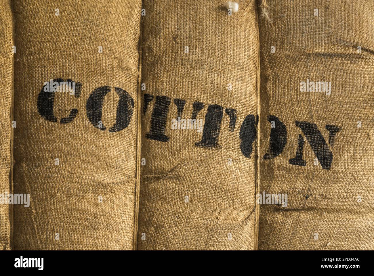 A Bale Of Cotton Wrapped In Hemp Stock Photo - Alamy