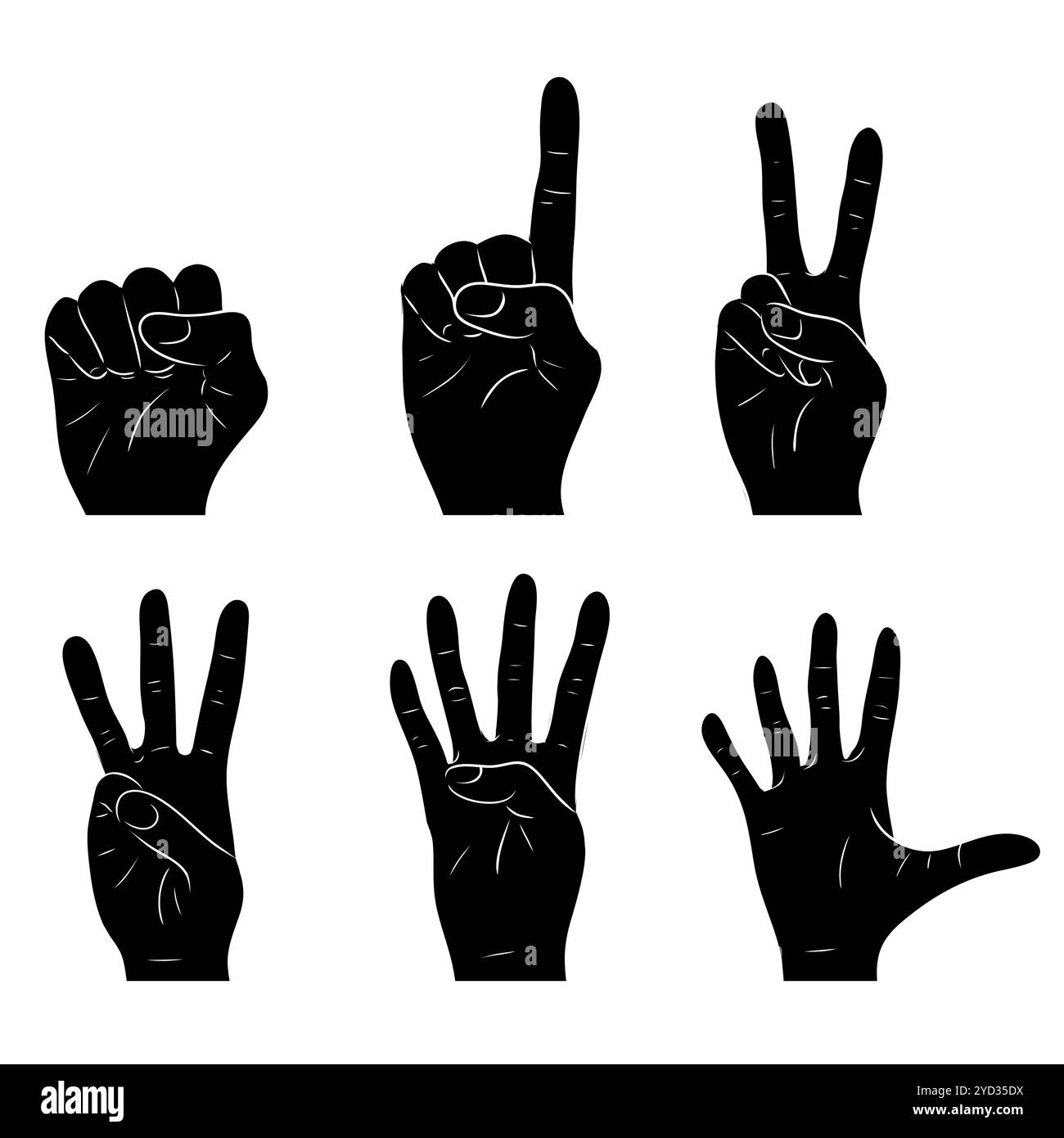 Female hand gestures counting from hi-res stock photography and images - Alamy