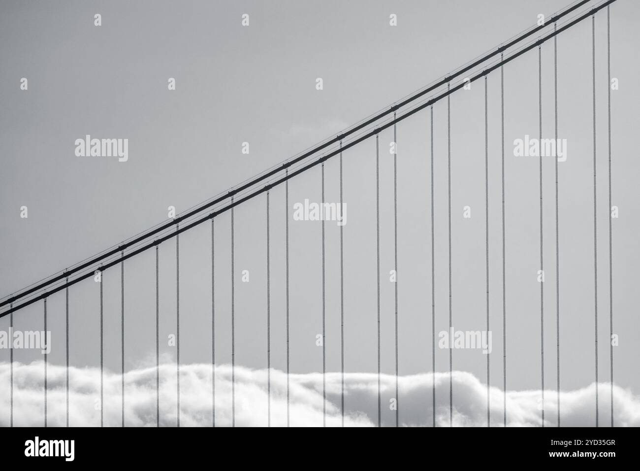 Abstract Detail Of Fog On The Golden Gate Bridge In San Francisco Stock ...
