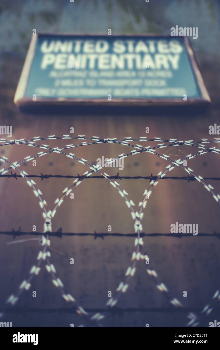 A Sign For A High Security United States Penitentiary Or Prison Behind ...