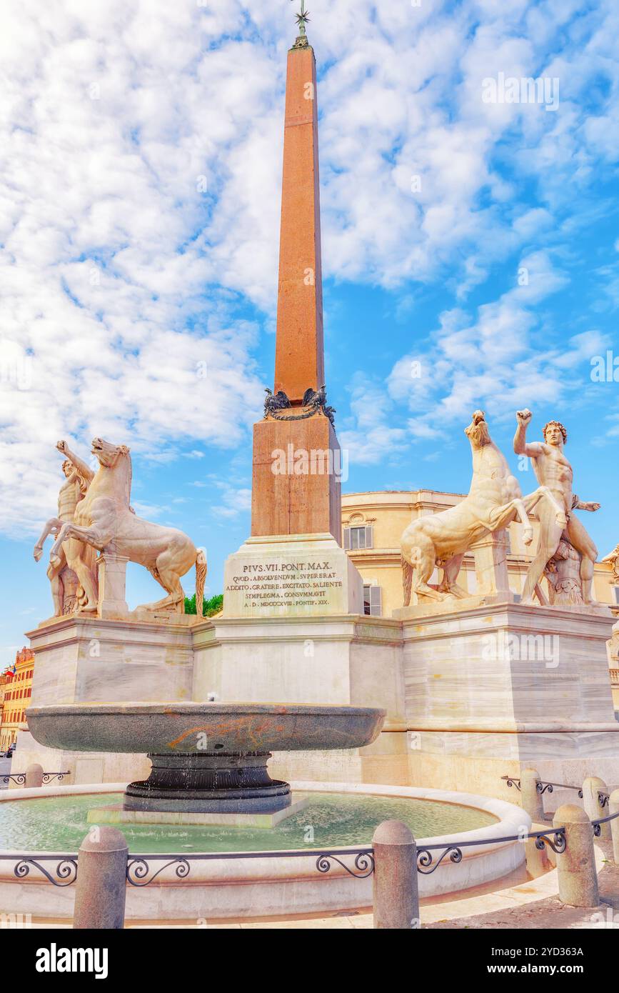 Dioscuri Fountain ( Fontana dei Dioscuri) located near Quirinal Palace ...