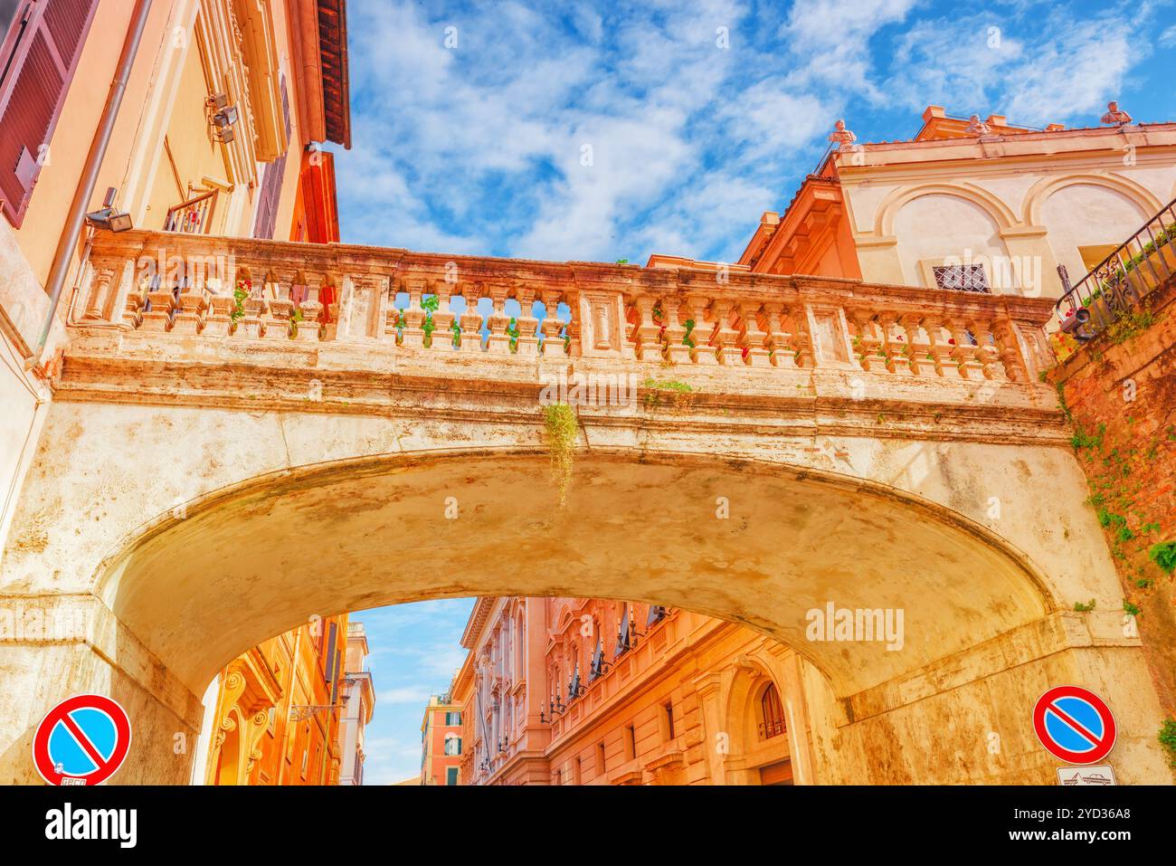 Beautiful landscape urban and historical view of the Rome, street ...